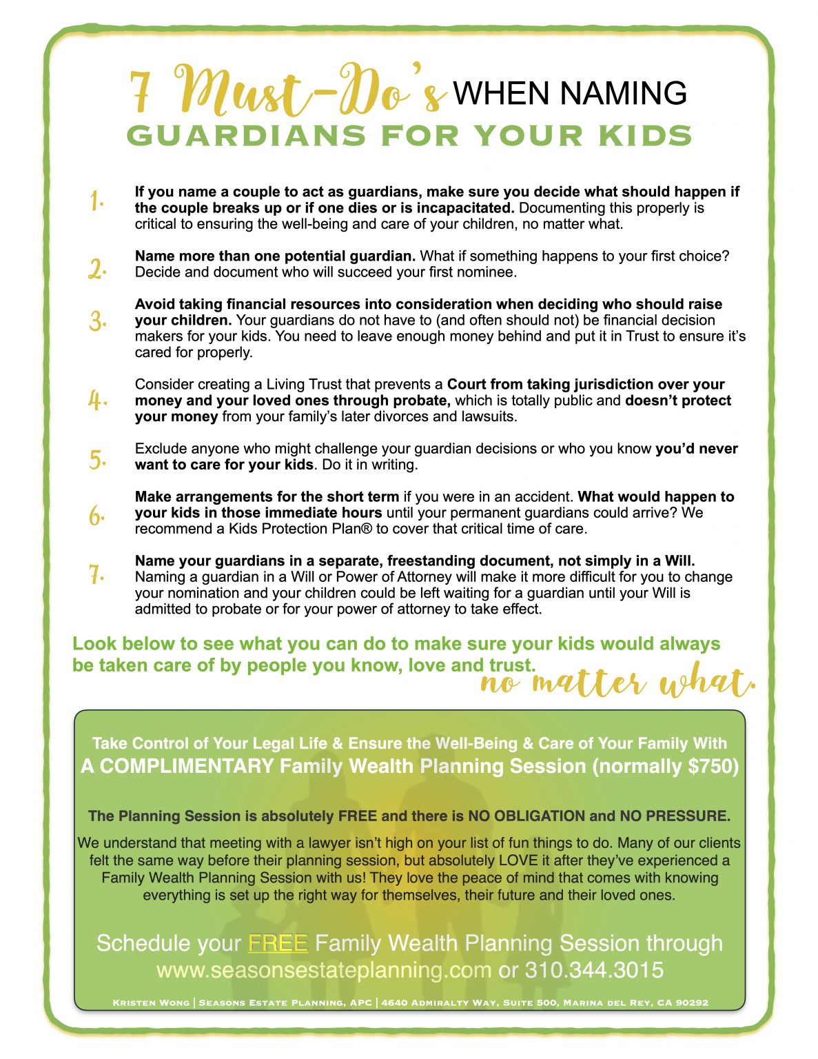 7 Must-Do's When Naming Guardians for your Kids - Seasons Estate ...